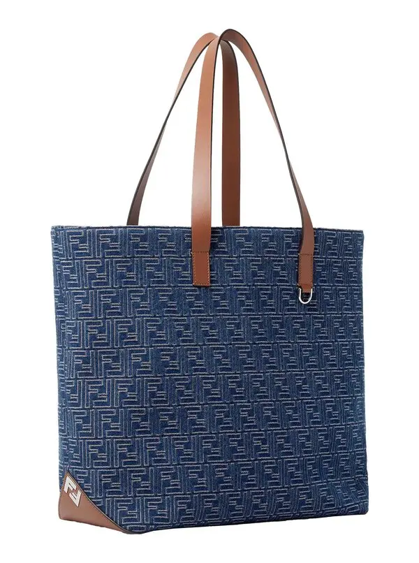 Fendi Cotton Shopper With Ff Motif - Multicolor
