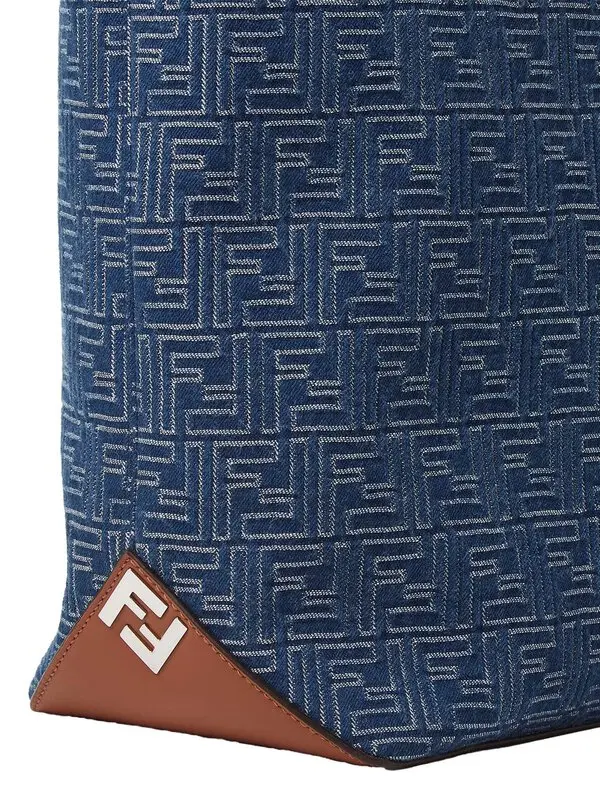 Fendi Cotton Shopper With Ff Motif - Multicolor