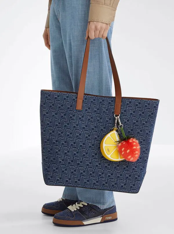 Fendi Cotton Shopper With Ff Motif - Multicolor