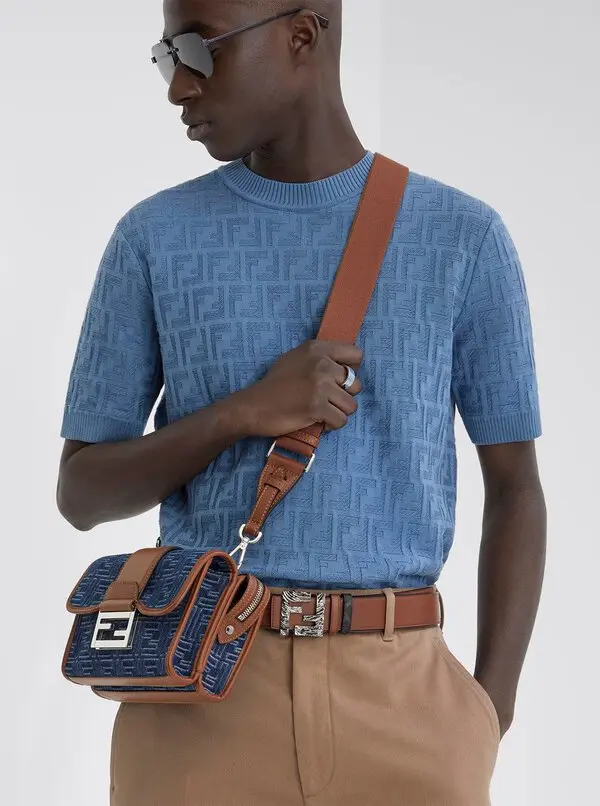 Fendi Baguette Double Crossbody Bag - Multicolor