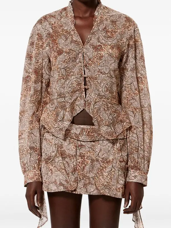 Isabel Marant Étoile Celeny Printed Cotton Voile Blouse - Multicolor