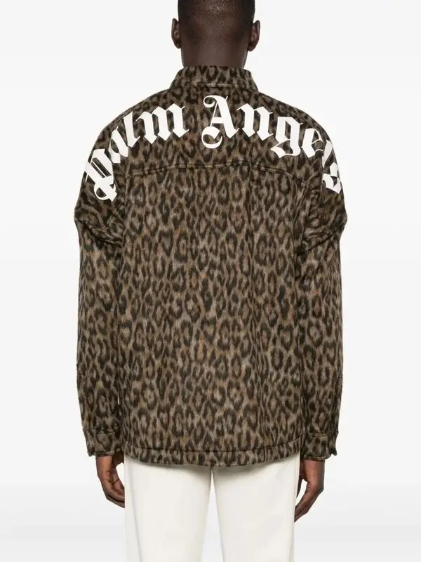 Palm Angels Classic Logo` Animalier Overshirt