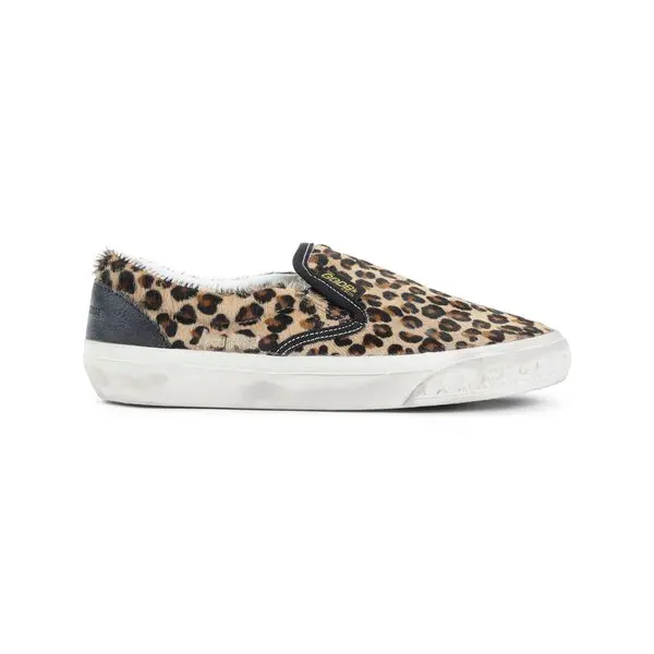 GOLDEN GOOSE Leopard Print Slip-on Sneakers