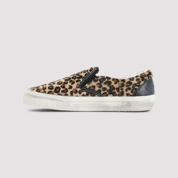 GOLDEN GOOSE Leopard Print Slip-on Sneakers