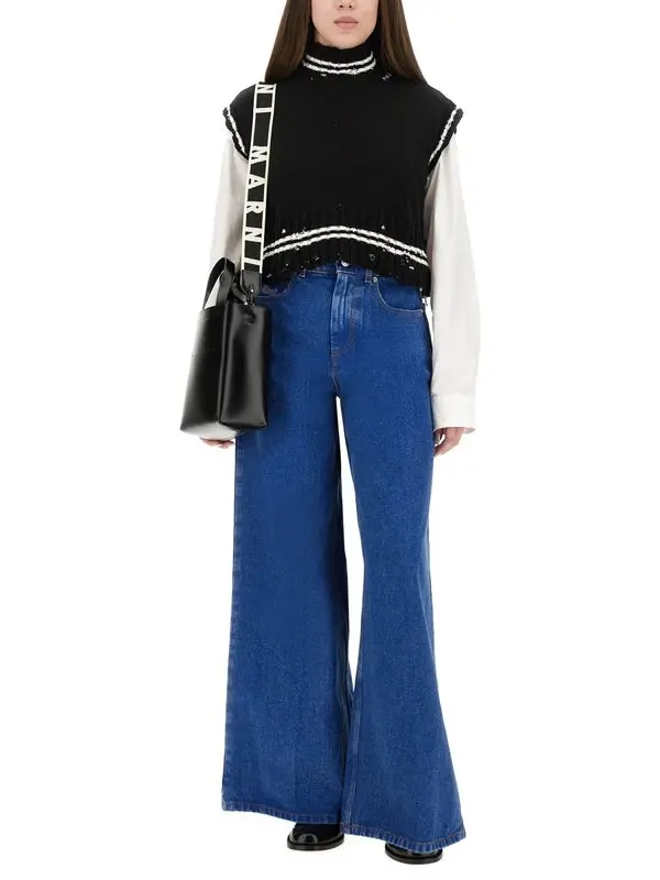 Marni Cropped Cotton Knit Vest