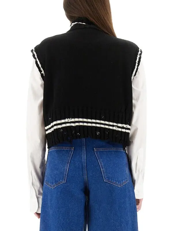 Marni Cropped Cotton Knit Vest