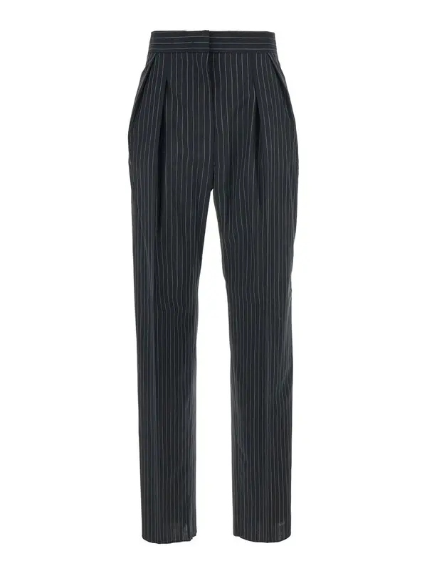 Max Mara Wool Striped Pants - Multicolor