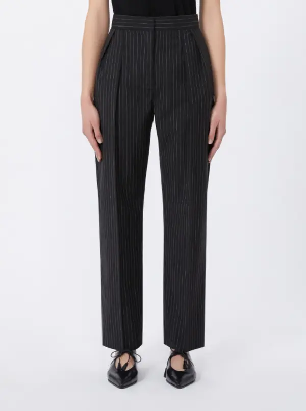Max Mara Wool Striped Pants - Multicolor