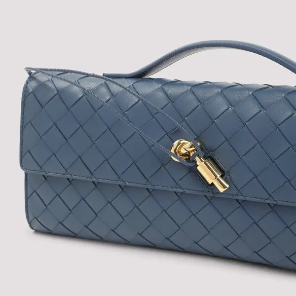 Bottega Veneta Andiamo Long Intreccio Clutch - Blue