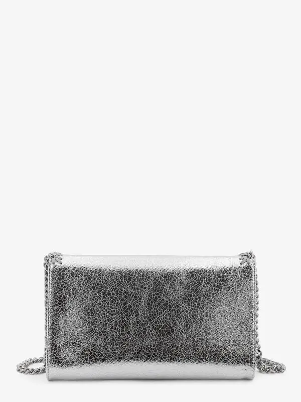Stella McCartney Falabella Metallic Fabric Crossbody Bag - Silver