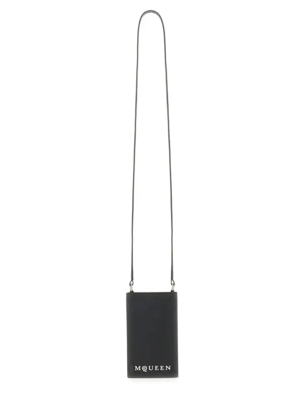 Alexander McQueen Calfskin Smartphone Bag - Black