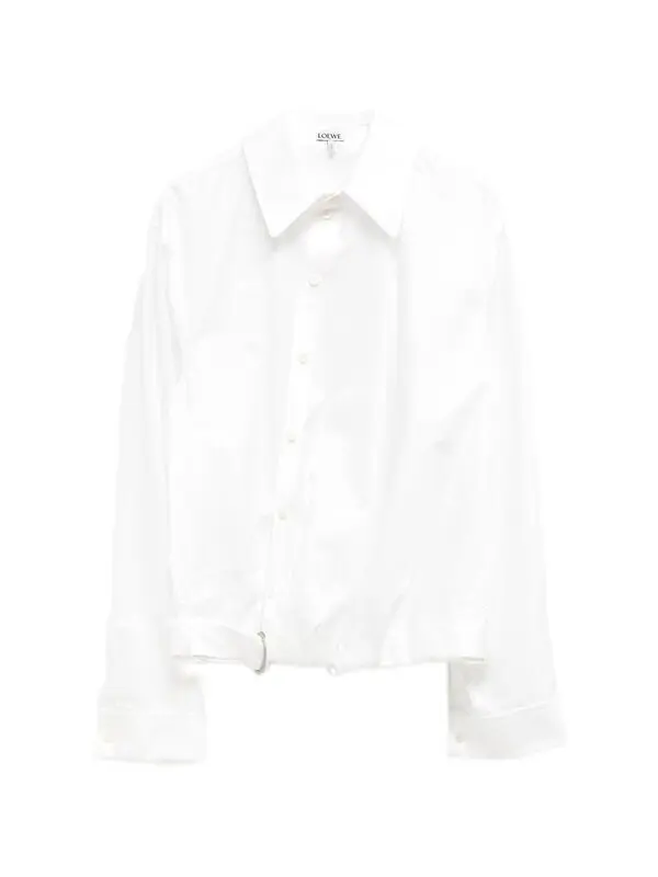 Loewe Draped Cotton Shirt - Multicolor
