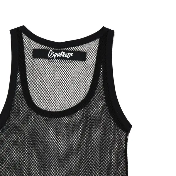 Dsquared2 Sleeveless Round Neck Mesh Top