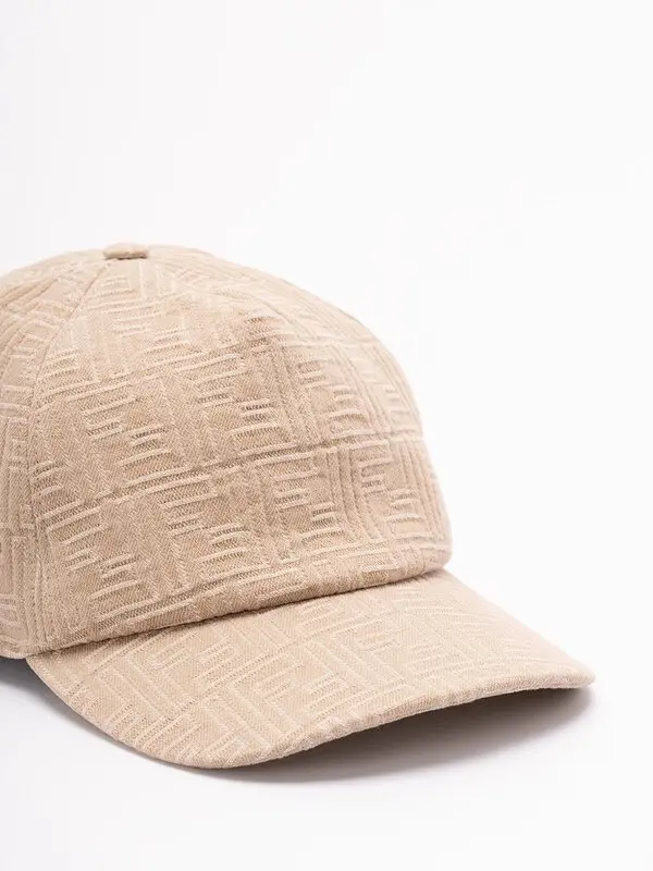 Fendi Ff Jacquard Cotton Baseball Cap