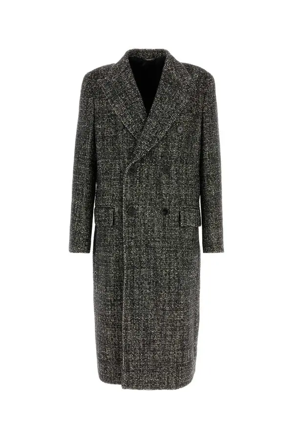 Dolce & Gabbana Two-tone Wool Blend Coat - Multicolor