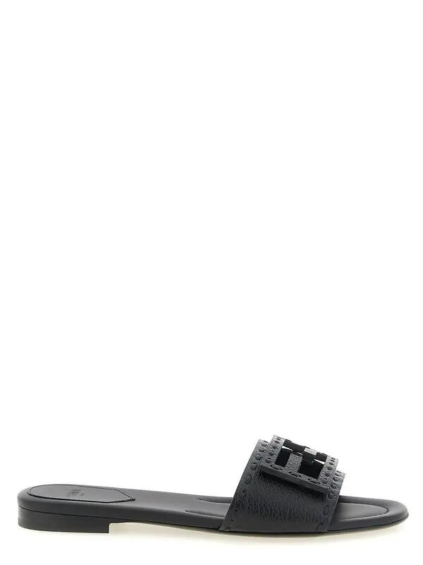 Fendi Baguette Slides - Black