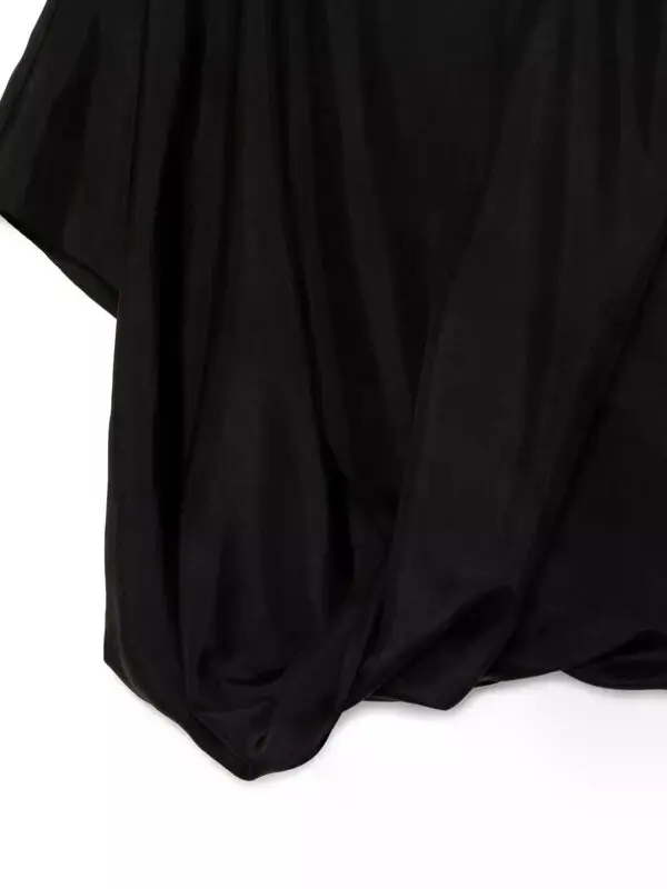 LESS Asymmetric Sleeve Gathered Top