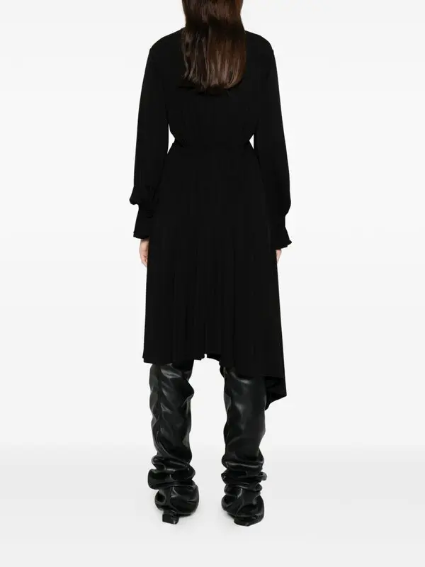 Loewe Midi Dress With Buckle Detail And Asymmetrical Hem
