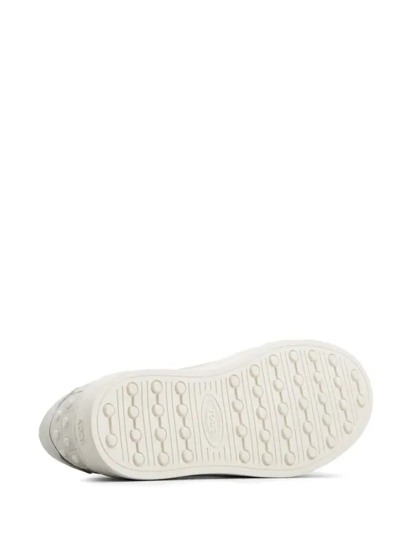 TOD'S Leather Sneakers With Stud Detail - Multicolor