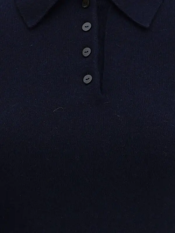 Loewe Wool And Cashmere Polo Shirt With Contrasting Tie Detail - Multicolor