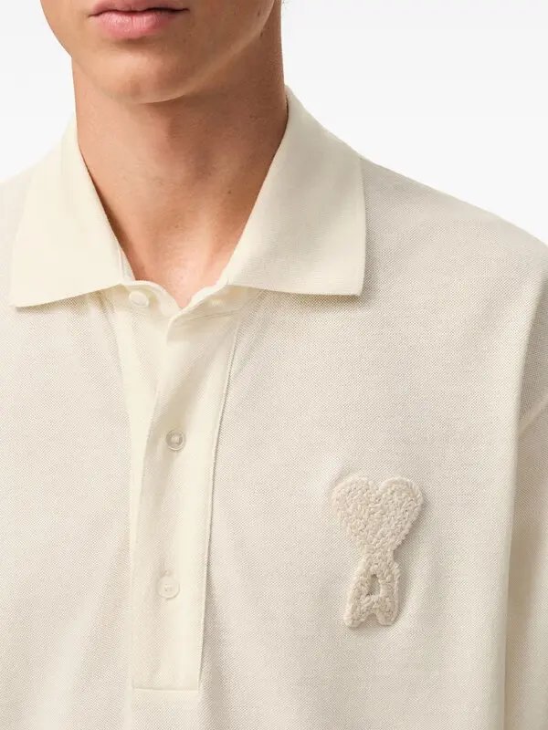 AMI Paris De Coeur Cotton Polo Shirt - Multicolor