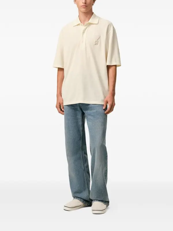 AMI Paris De Coeur Cotton Polo Shirt - Multicolor