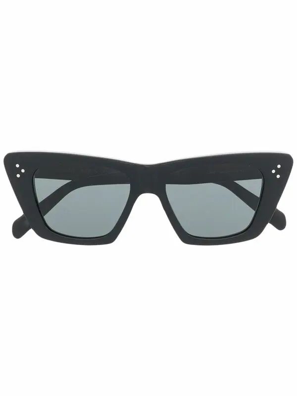 Celine Cat Eye Sunglasses With Silver-tone Stud Detailing - Multicolor
