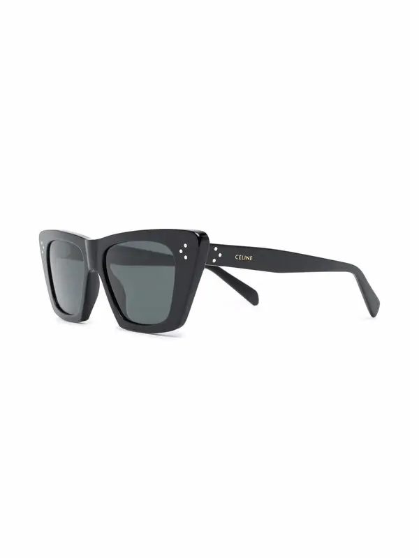 Celine Cat Eye Sunglasses With Silver-tone Stud Detailing - Multicolor