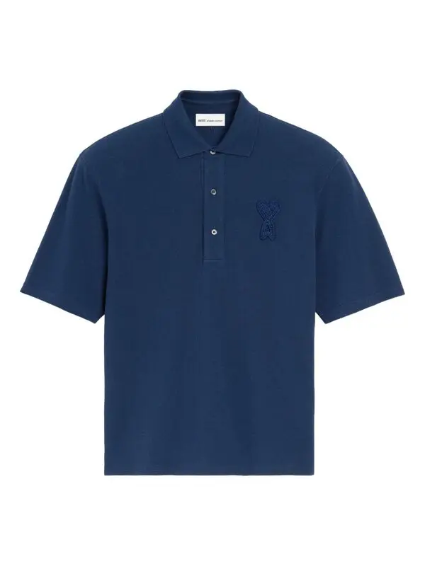 AMI Paris De Coeur Cotton Polo Shirt - Multicolor