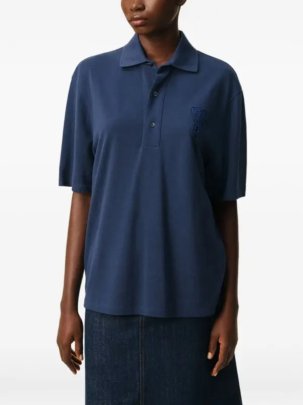 AMI Paris De Coeur Cotton Polo Shirt - Multicolor