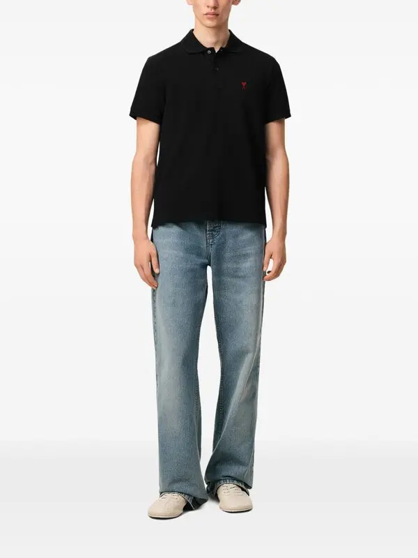 AMI Paris De Coeur Cotton Polo Shirt