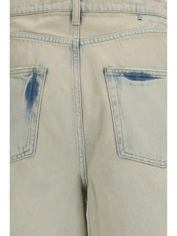 GOLDEN GOOSE Relaxed Fit Light Wash Denim Shorts