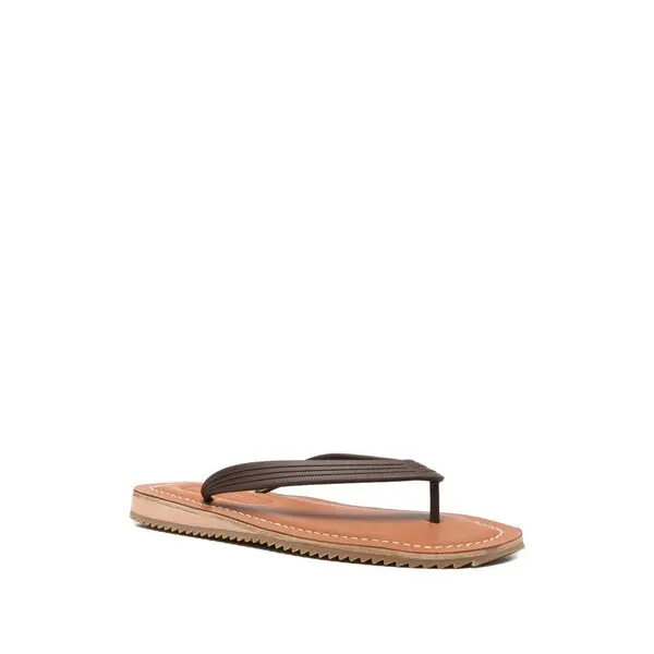 Miu Miu Thong Flip-flops With Logo Detail
