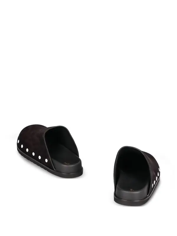 Celine Triomphe Suede Leather Slippers