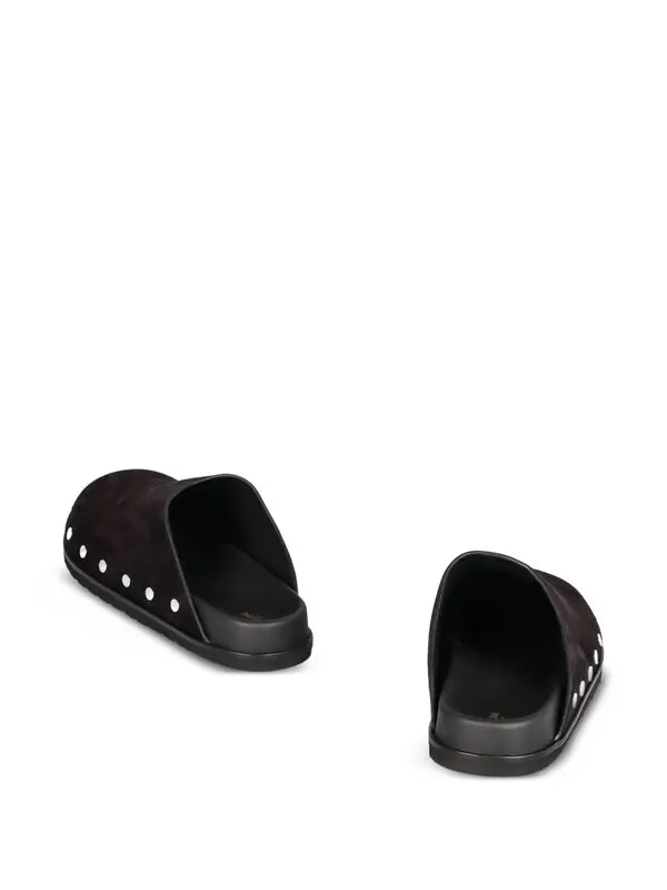 Celine Triomphe Suede Leather Slippers