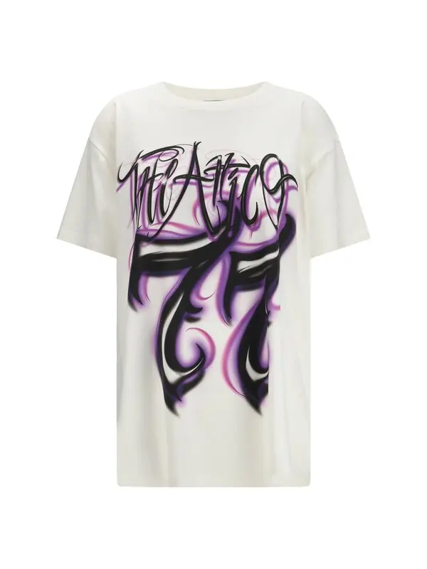 Attico Oversized Graphic Logo T-shirt - White