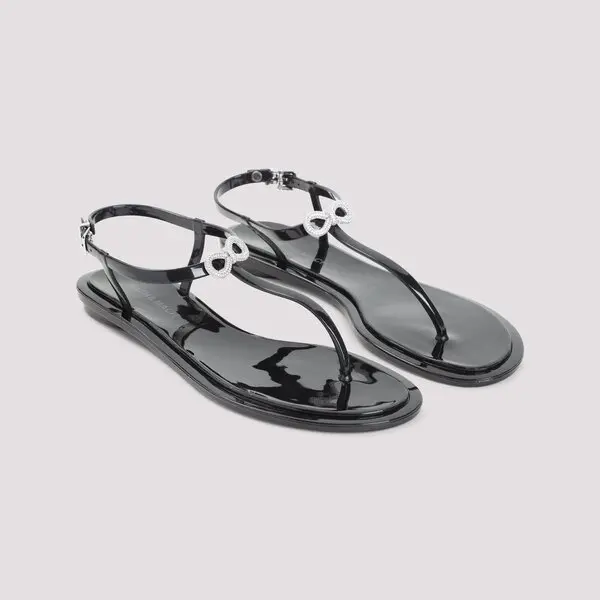 Mach & Mach Double Bow Embellished Sandals - Black
