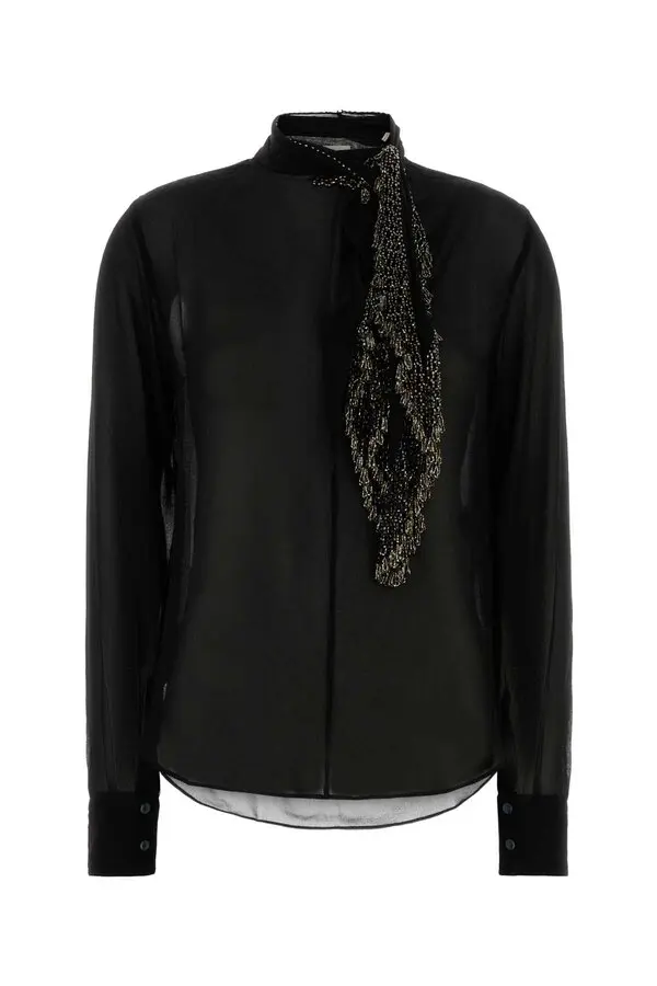 Isabel Marant Étoile Crepe Elaura Blouse - Black