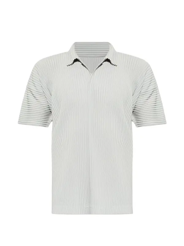 Issey Miyake Pleated Polo Shirt - Multicolor
