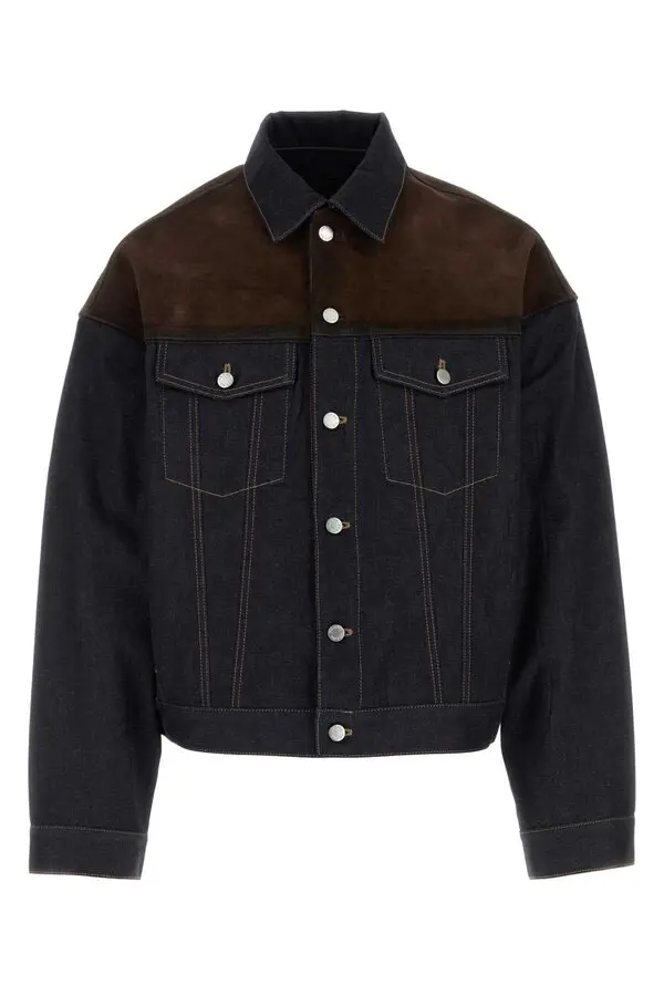 Prada Dark Denim And Suede Jacket