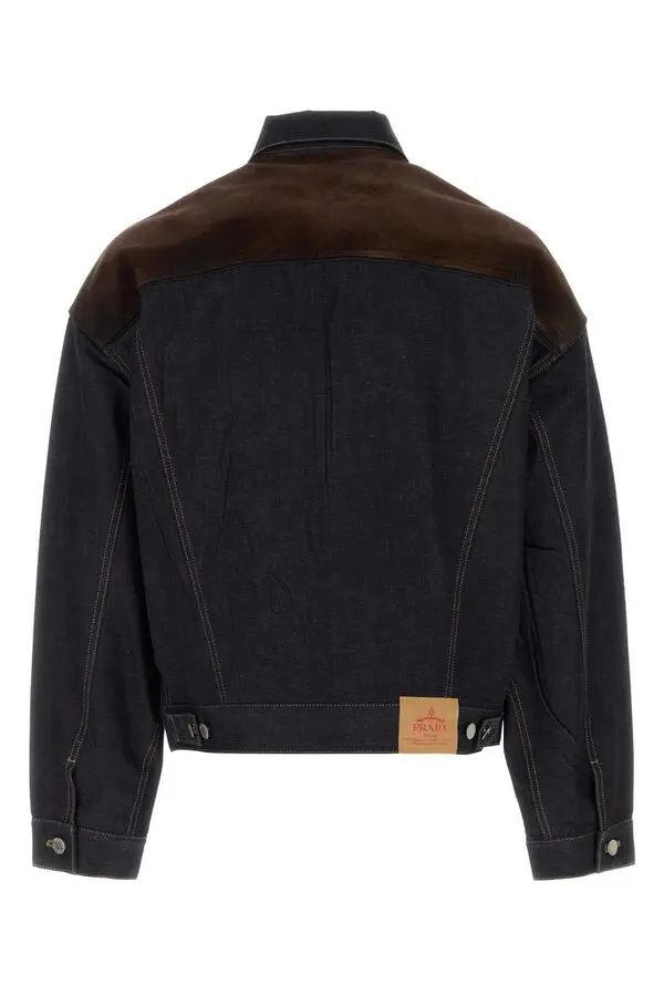 Prada Dark Denim And Suede Jacket