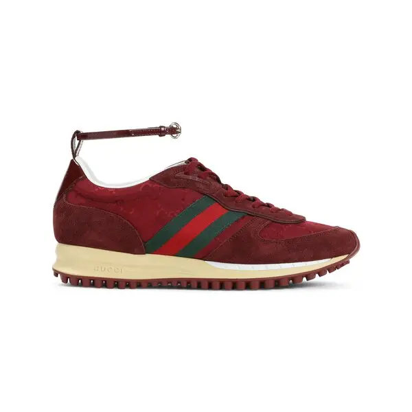 Gucci Nora Suede And Nylon Sneakers - Red
