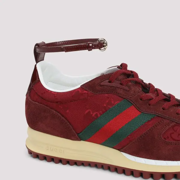 Gucci Nora Suede And Nylon Sneakers - Red
