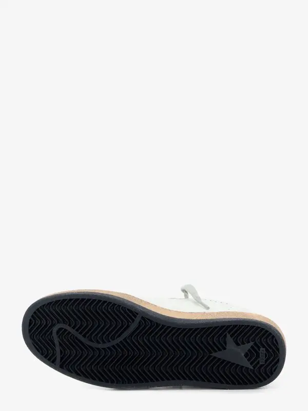 GOLDEN GOOSE Ballstar Leather Sneakers With Glitter Logo - Multicolor