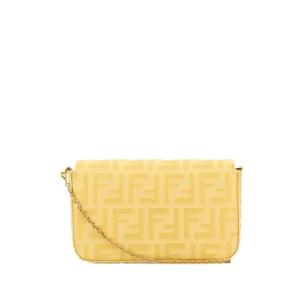 Fendi Geometric Pattern Calf Leather Wallet