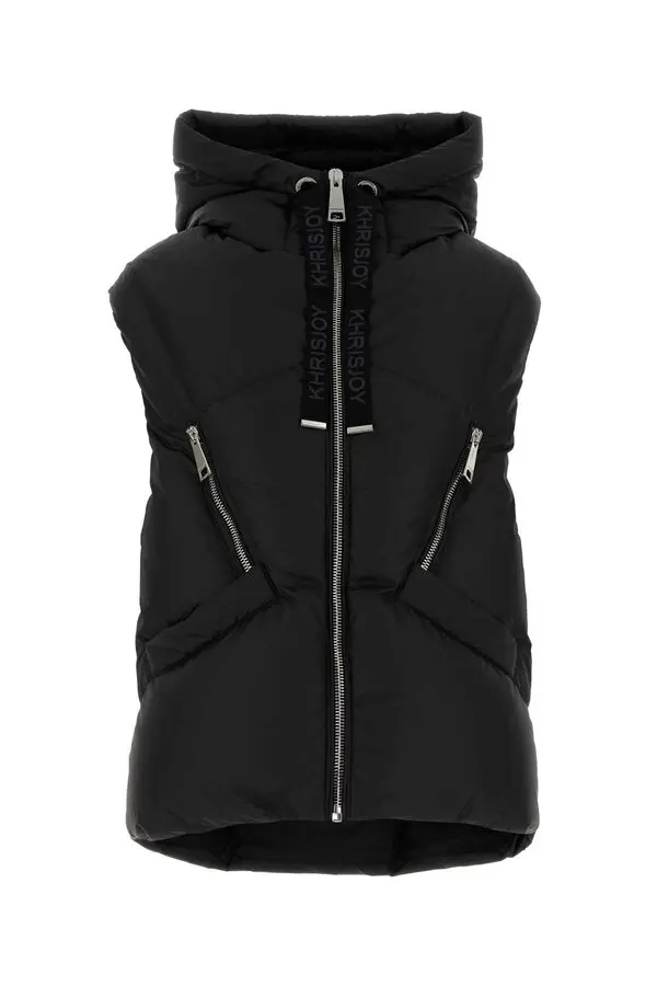 Khrisjoy Hooded Down Vest - Black