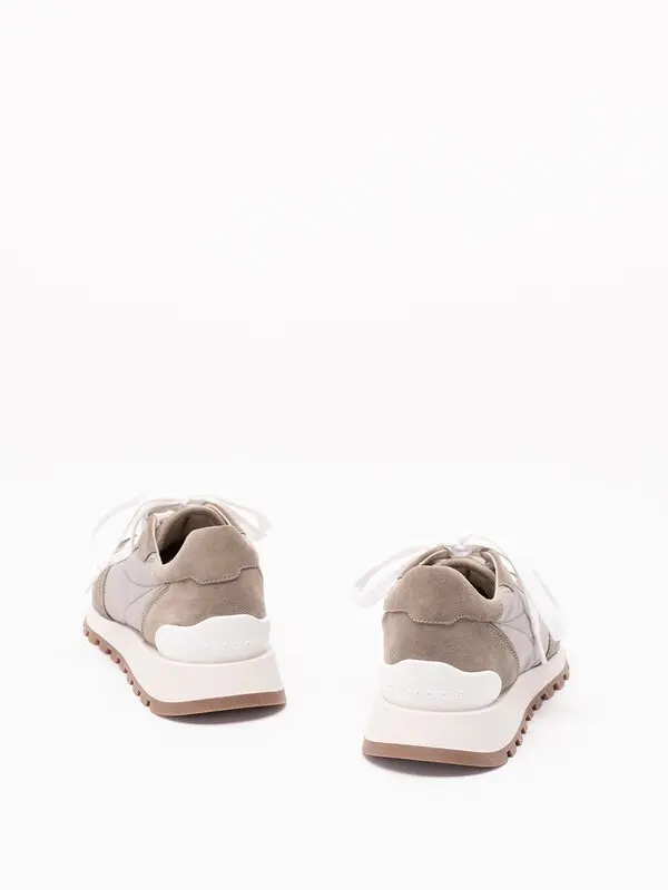 Brunello Cucinelli Fabric Sneakers With Monili Detailing - Multicolor