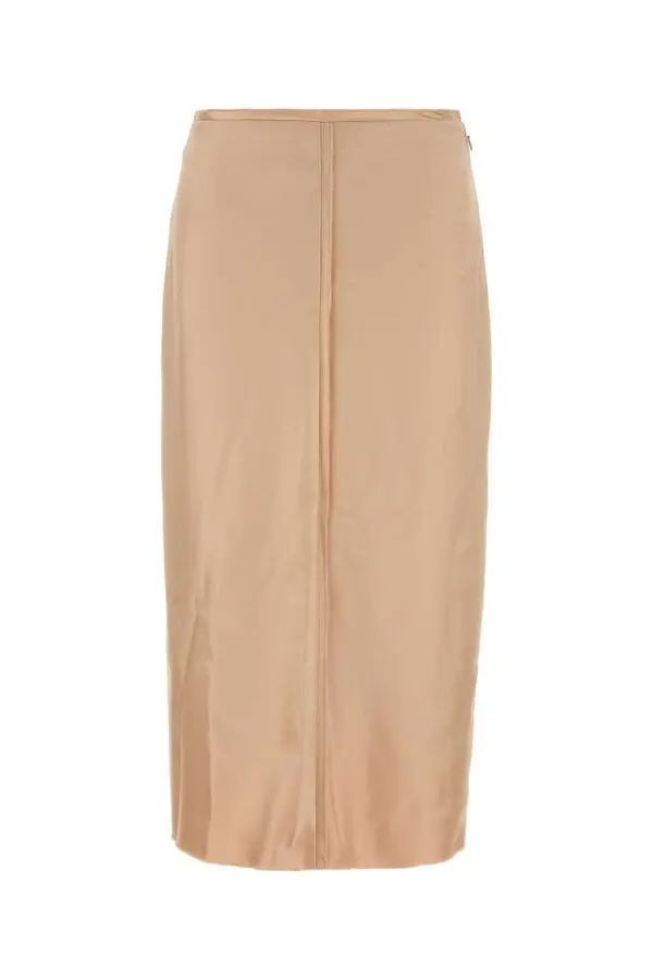 AMI Paris Skin Stretch Satin Skirt - Pink