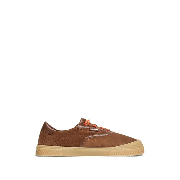 Moncler Suede Lace-up Trainers - Brown
