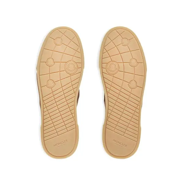 Moncler Suede Lace-up Trainers - Brown